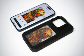 Reinkstone E-ink Case For iPhone And Samsung Galaxy: 4-Color E-ink Case!