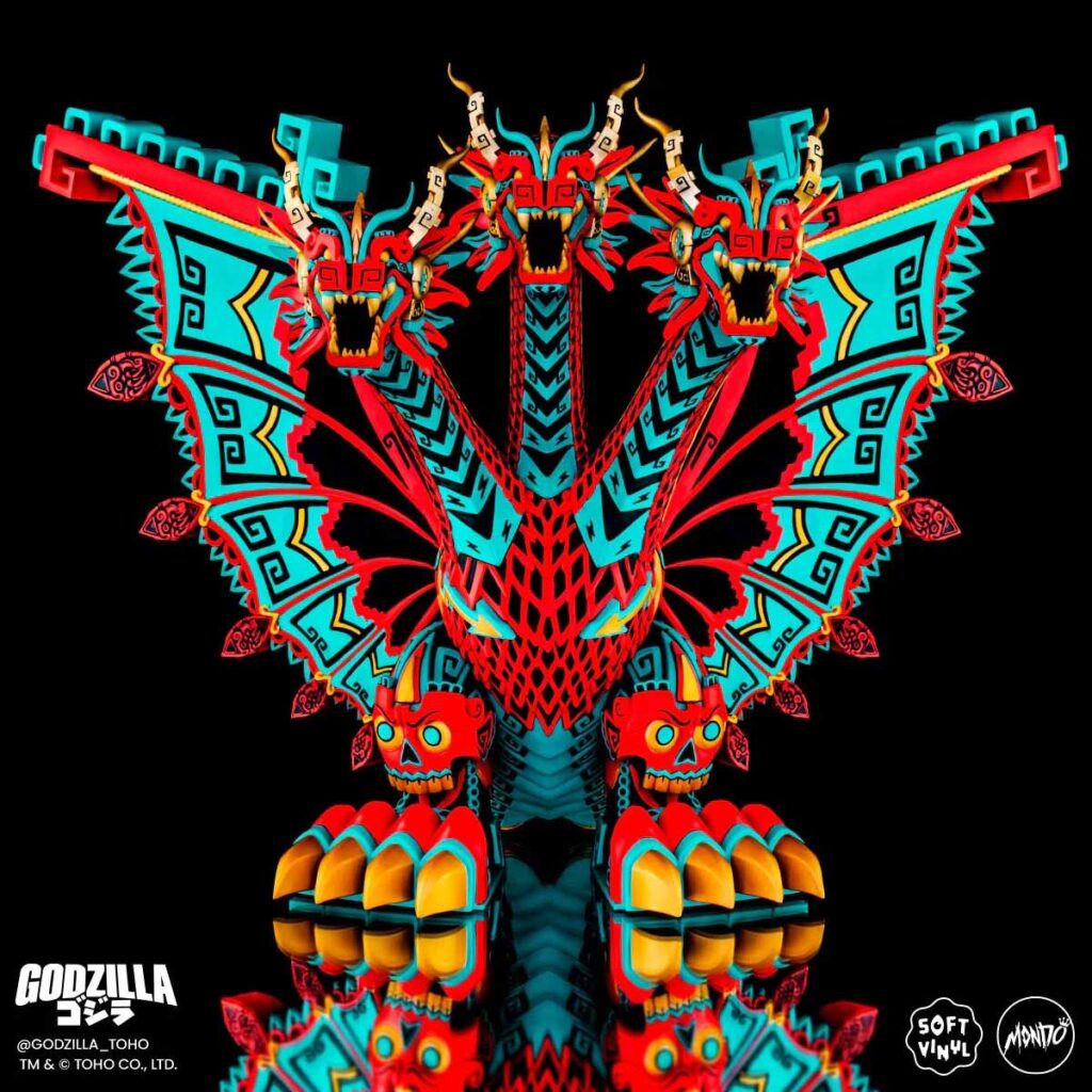 King Ghidorah Gets Urban Aztec Makeover, Has More Colors Than A ...