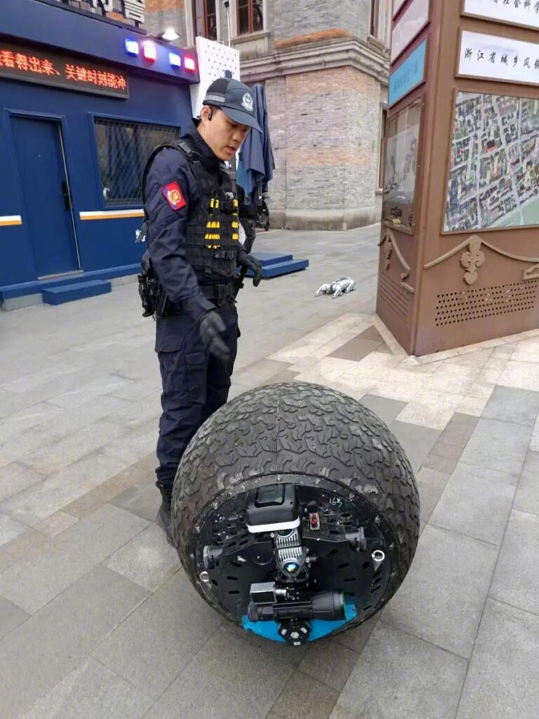 Meanwhile In China, They Have Autonomous Spherical Robot Patrolling The ...