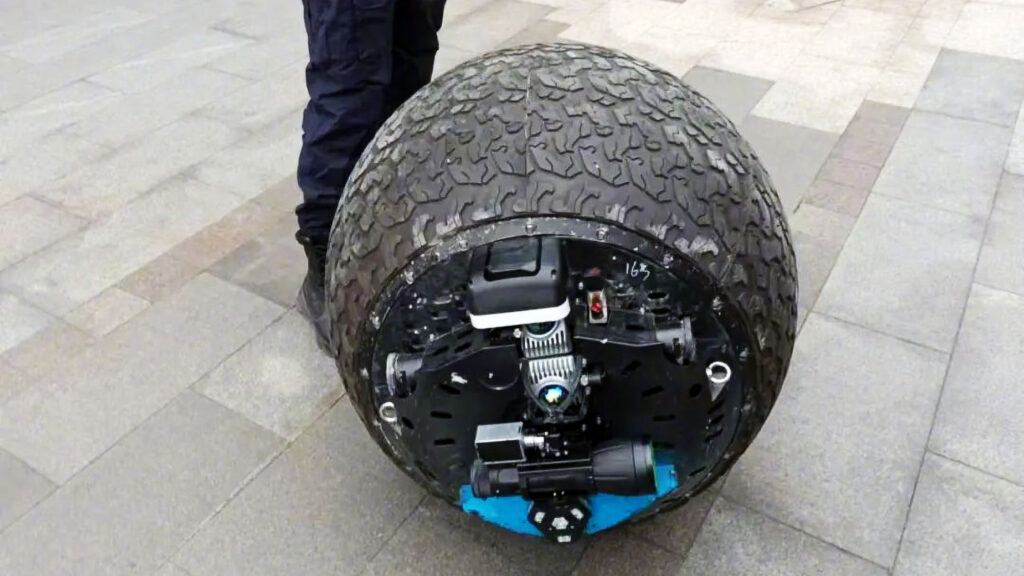 Meanwhile In China, They Have Autonomous Spherical Robot Patrolling The ...