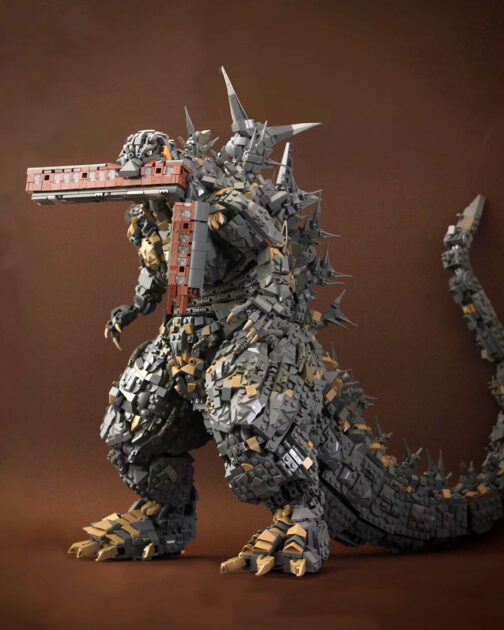 LEGO Artist Recreates Godzilla Minus One—Train-Chomping Action Included