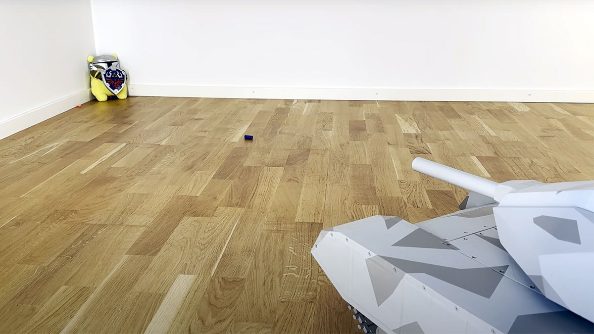 DIYer Created A Super Cool RC Tank With A NERF Turret That Shoots Foam Darts