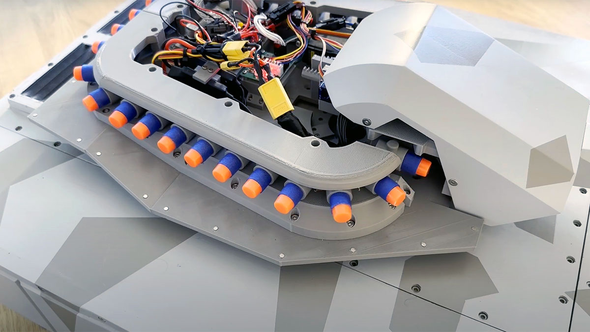 DIYer Created A Super Cool RC Tank With A NERF Turret That Shoots Foam ...
