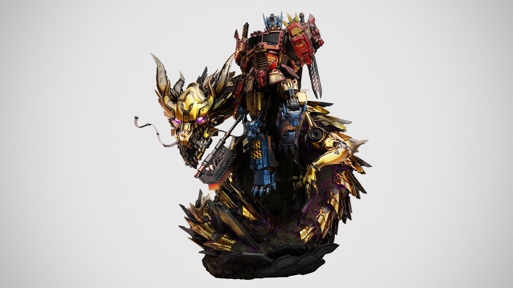 XM Studios Turns Optimus Prime Into a Myth With the Azure Dragon Statue