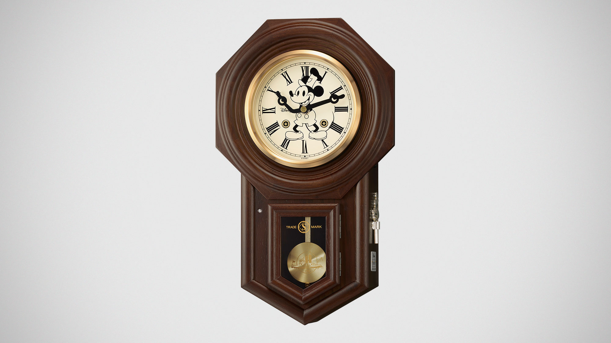 Steamboat Willie-Inspired Pendulum Clock Lets Mickey Keep Time, 1928 ...
