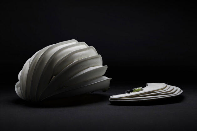 This Swiss Inflatable Helmet Packs, Folds, and Still Protects