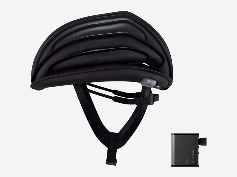This Swiss Inflatable Helmet Packs, Folds, and Still Protects