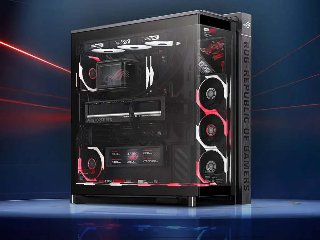 ROG Cronox ARGB Is a Panoramic Gaming PC Case With a 9.2-Inch LCD Display