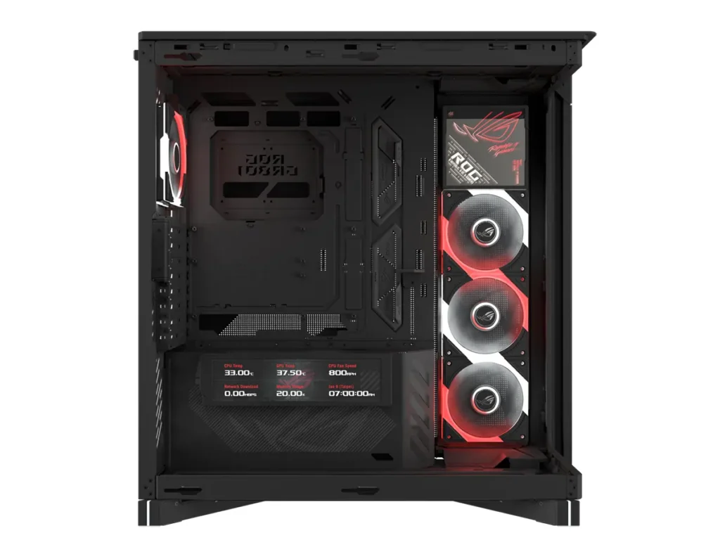 ROG Cronox ARGB Is a Panoramic Gaming PC Case With a 9.2-Inch LCD Display